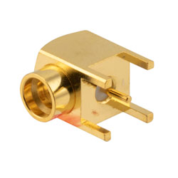 RF PCB Connector, SMP R/A PCB MOUNT PLUG (LIMITED DETENT)