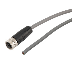 M12 8 Position IP67 A-Code Outdoor High Temp Pigtail Cable Assembly, Unshielded 24AWG VW-1 PVC ...