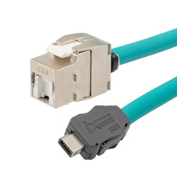IX Industrial Category 6a Serial Cable, IX B Key to RJ45 Jack, Double Shielded High Flex ...