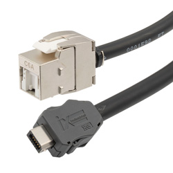 IX Industrial Category 6a Serial Cable, IX B Key to RJ45 Jack, Foil ...